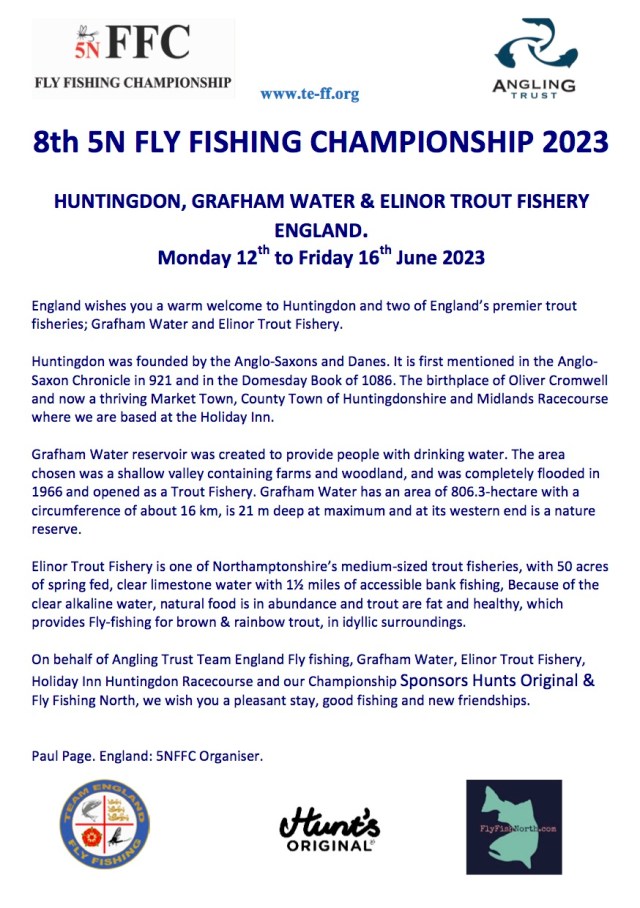 8th Five Nations (5NFFC) Fly Fishing Championship 2023 – Welcome, Draw ...