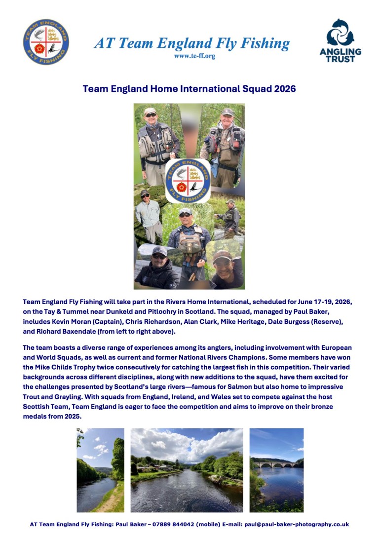Angling Trust Team England Fly Fishing